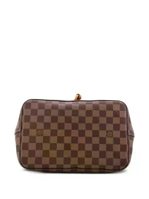 LOUIS VUITTON Néonoé Mm Bucket Bag Damier With Leather - Brown