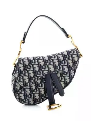 Dior Saddle Handbag Oblique Canvas Mini Shoulder Bag - Blue