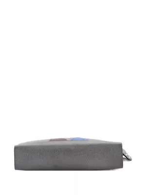 LOUIS VUITTON Pochette Voyage Panelled Taiga Leather Mm - Grey