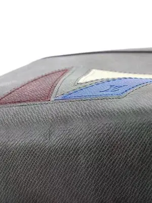 LOUIS VUITTON Pochette Voyage Panelled Taiga Leather Mm - Grey