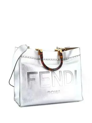Fendi Sunshine Shopper Leather Medium Tote Bag