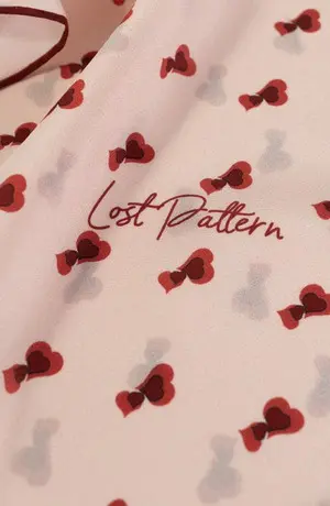 LOST PATTERN Twin Hearts Silk Bandana