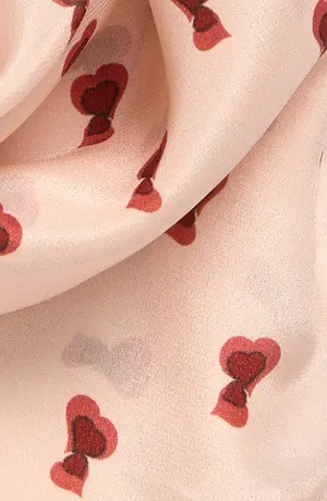 LOST PATTERN Twin Hearts Silk Bandana