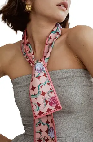 LOST PATTERN Dream Silk Scarf - Sakura Pink