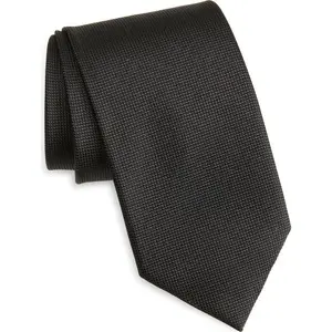 TOM FORD Solid Textured Neck Tie - Black