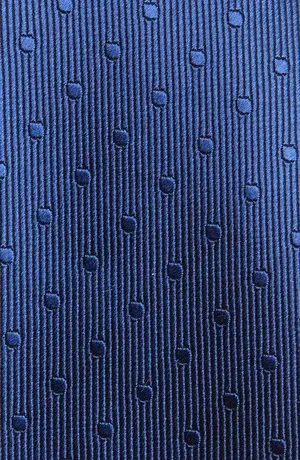 TOM FORD Polka Dot Jacquard Mulberry Silk Tie - Dark Blue