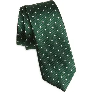 TOM FORD Microdot Silk Jacquard Neck Tie - Forest