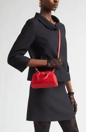 Valentino Garavani Mini Dome Vlogo Signature Top Handle Bag - Red
