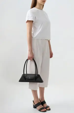 BEHNO Diana Leather Shoulder Bag - Black