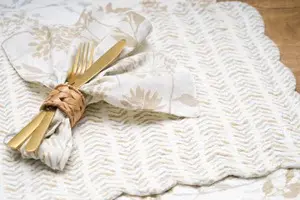 C&F HOME Carmella Fields 100% Cotton Quilted Single Cloth Napkin