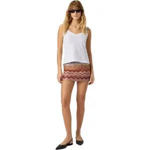 Missoni Sleeveless Zigzag Knit Top - White