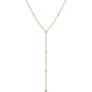 MADE BY MARY Cz Poppy Lariat Necklace - Gold Vermeil