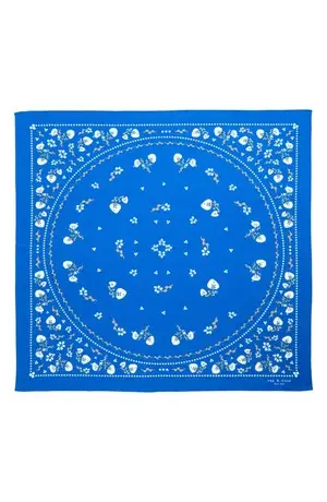 Rag & Bone Floral Western Bandana - Blue Floral