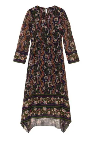 Rebecca Taylor Isha Long Sleeve Dress - Navy Combo