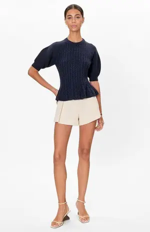 Rebecca Taylor Ella Knit Sweater - Navy