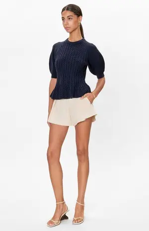 Rebecca Taylor Ella Knit Sweater - Navy