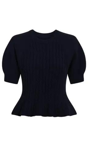 Rebecca Taylor Ella Knit Sweater - Navy