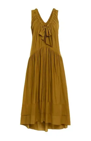 Rebecca Taylor Lilou Sleeveless Maxi Dress - Leaf Green
