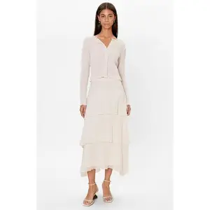 Rebecca Taylor Skye Tiered Midi Skirt - Cream