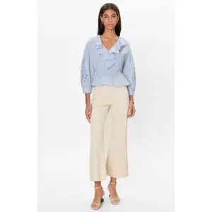 Rebecca Taylor Lorelai Embroidered Blouse - Chambray