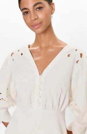 Rebecca Taylor Rachelle Button Front Mini Dress