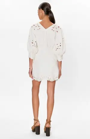 Rebecca Taylor Rachelle Button Front Mini Dress