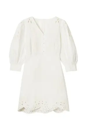 Rebecca Taylor Rachelle Button Front Mini Dress