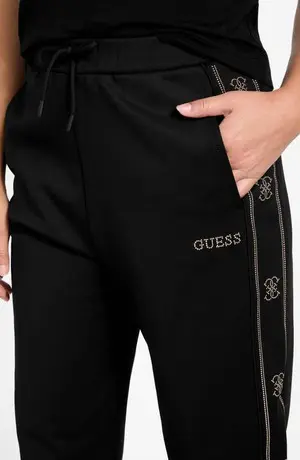 Guess Octavia Rhinestone Joggers - Black