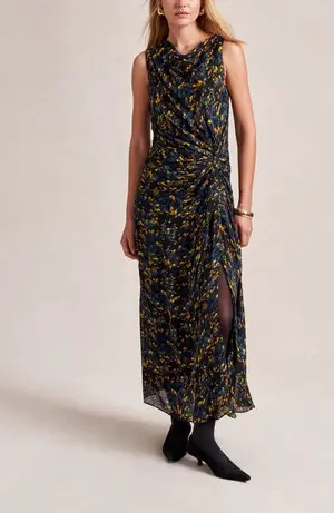 LA LIGNE Michaela Printed Silk Dress