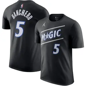 JORDAN BRAND Paolo Banchero Orlando Magic Name & Number T-shirt - Black