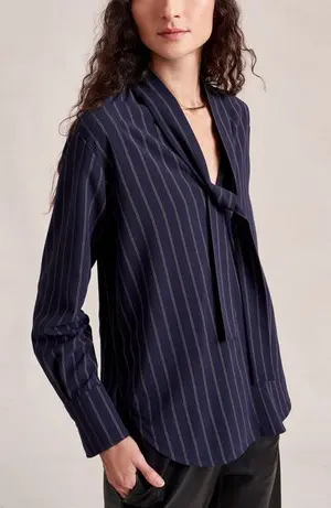 LA LIGNE Pinstripe Roman Shirt