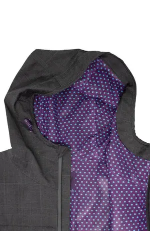 LORDS OF HARLECH Luca Waterproof Wool Jacket - Charcoal