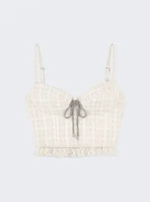 AREA Tweed Lady Top - White