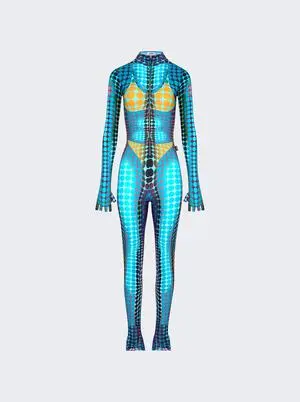 JEAN PAUL GAULTIER Re-edition Dots Print Jumpsuit - Blue