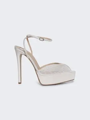 ANDREA WAZEN Katy Lace Platform 140 - White