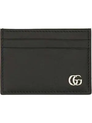 Gucci Gg Marmont' Card Holder With Money Clip - Black