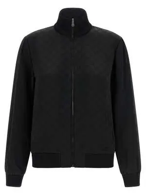 Gucci Gg Print Zip Up Sweatshirt