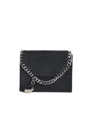 Stella McCartney Falabella Tri Fold' Wallet In 'shaggy Deer - Black