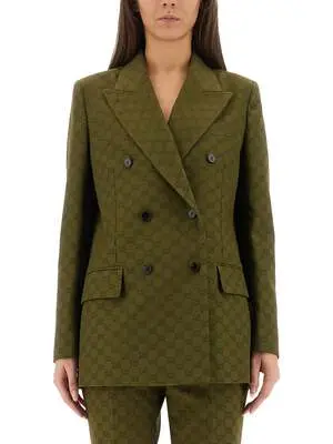 Gucci Gg Fabric Double-breasted Jacket