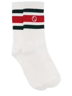 Gucci Round Gg Crossover Crew Socks - Multicolour