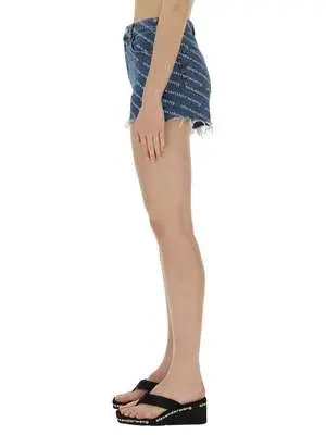 Alexander Wang Logo Shorts - Denim