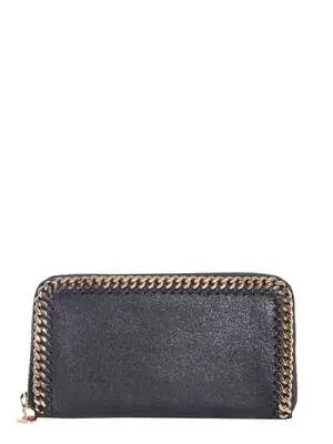 Stella McCartney Zip Around Falabella Wallet - Black