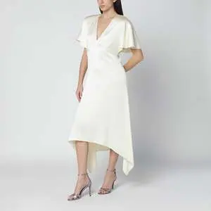 White Satin Midi Dresses