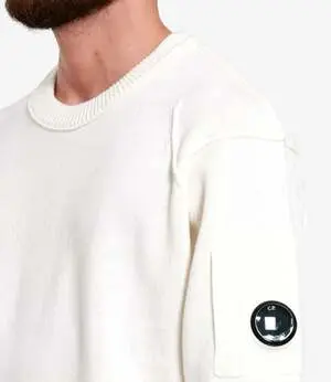 C.P. COMPANY Wool Blend Sweater - White