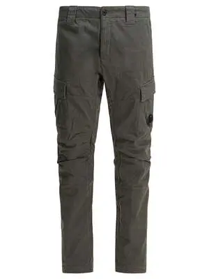 C.P. COMPANY Frosted Stretch Cotton Satin Cargo Pants