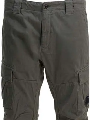 C.P. COMPANY Frosted Stretch Cotton Satin Cargo Pants