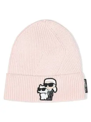 Karl Lagerfeld Logo Beanie - Pink