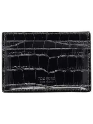 TOM FORD Leather Card Holder - Black