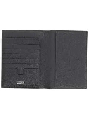 TOM FORD Passport Holder With Logo - Black