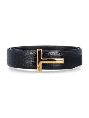 Tom Ford Croc Effect Belts For Men